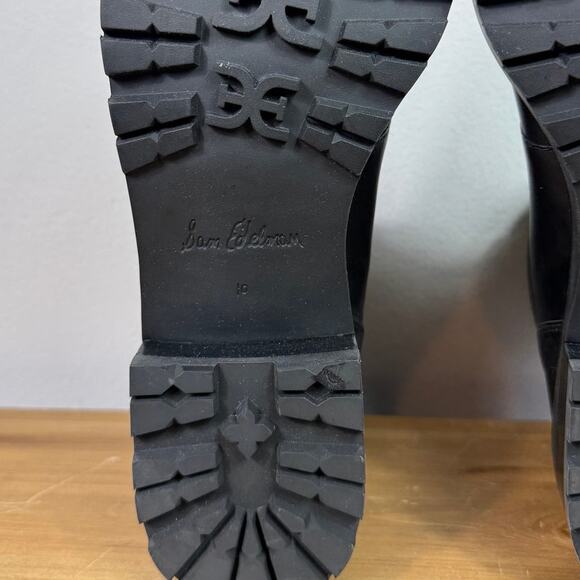 Sam Edelman | Shoes | Sam Edelman Tamia Combat Boots In Black Leather Womens Size | Poshmark